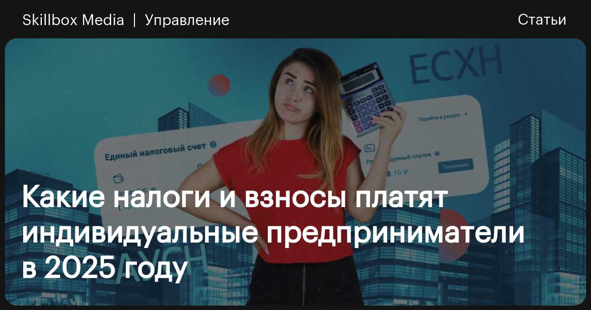 Налоги и взносы ИП в 2025 году: как и сколько платить, сроки уплаты / Skillbox Media