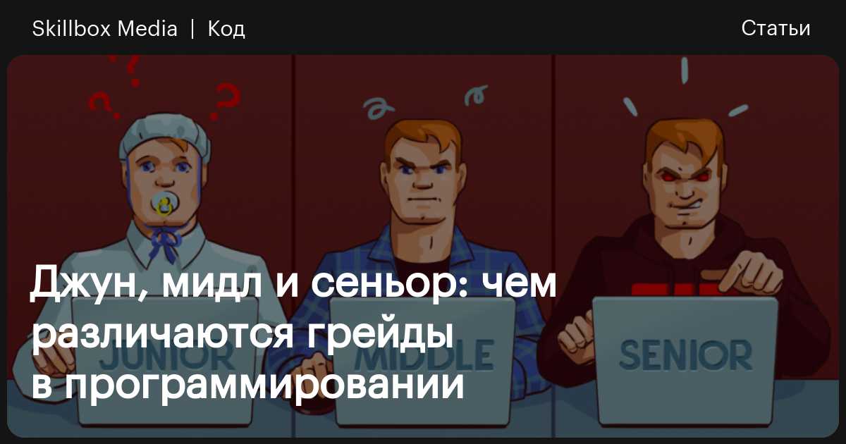 Junior, middle, senior: кто это, чем различаются уровни в программировании / Skillbox Media