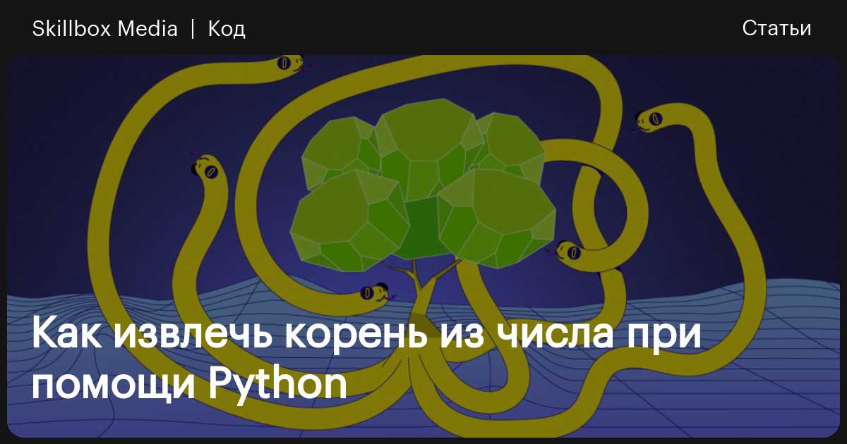 Корень в Python: как извлечь его разными способами / Skillbox Media