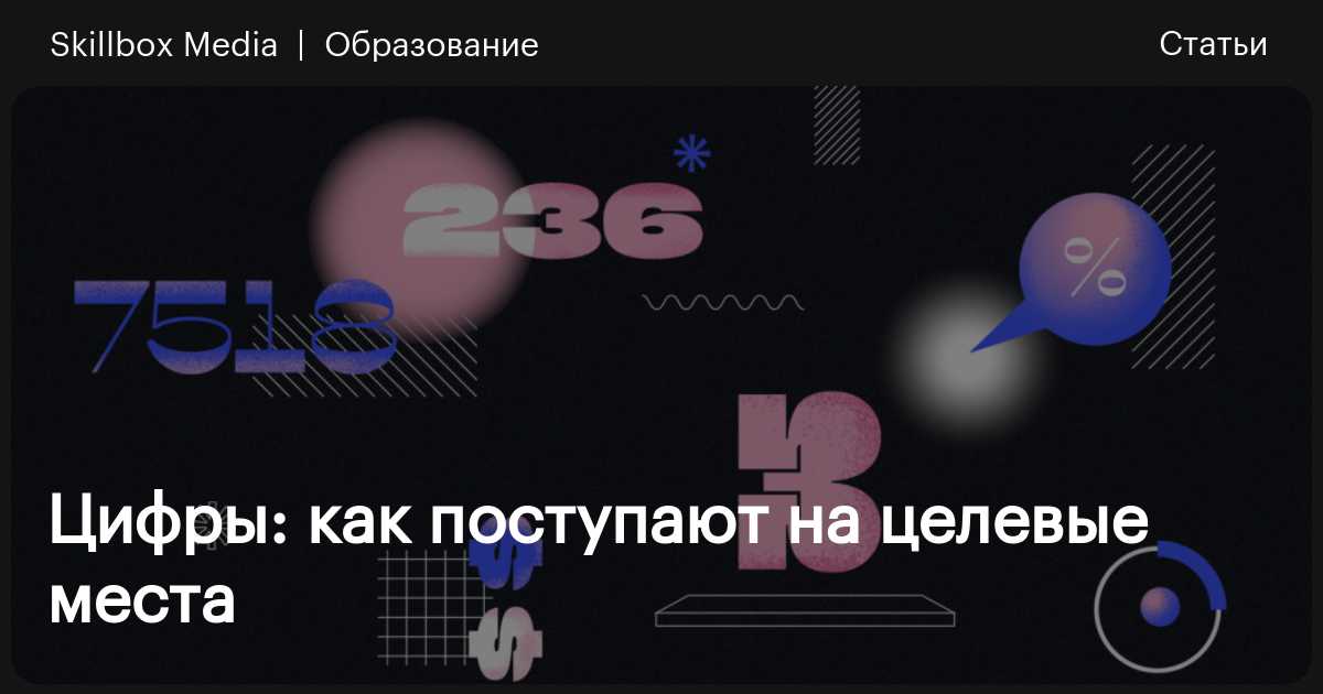 Цифры: как поступают на целевые места / Skillbox Media