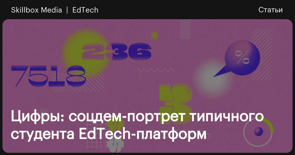 Соцдем-портрет типичного студента EdTech-платформ / Skillbox Media