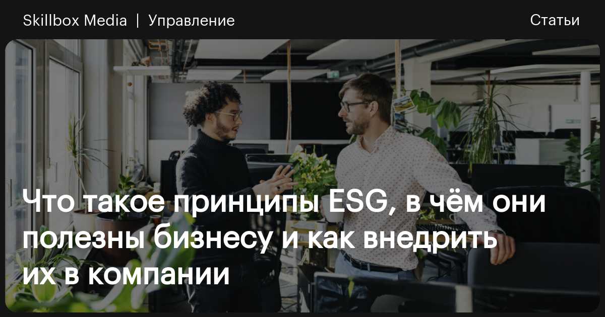 Что такое ESG: риски, рейтинги, отчётность, повестка, концепция / Skillbox Media
